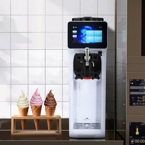 Výrobník zmrzliny na jemné servírování zmrzliny s výtěžností 10 l/h s jednou