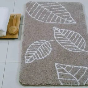 Spirella LEAF béžová / Koupelnová předložka / mikrovlákno / 60 x 90 cm
