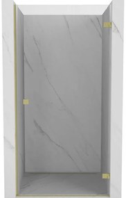 Mexen Lunar-B sprchové dveře otevírací pravé 70 cm, průhledné, kartáčované zlaté - 832-070-000-55-00-P