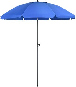Plážový slunečník Outsunny Ø180 cm UV 50+ Odolný vůči větru Stabilní plážový slunečník s UV ochranou Přístřešek na balkon Skládací zahradní slunečník