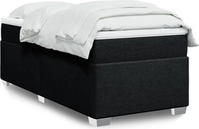 Box spring postel s matrací černá 90x190 cm textil 3285178