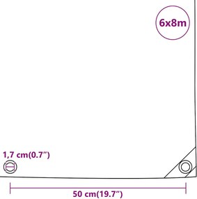 Plachta 650 g/m² 6 x 8 m 151365