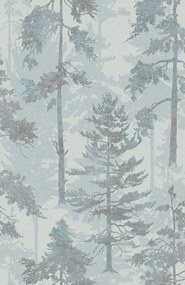 Šedo-modrá vliesová tapeta na zeď, les, stromy, 121423, New Eden, Graham&Brown Premium