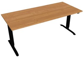 Elektr. nastavitelný stůl 180x80 - HOBIS MOTION  MS 2 1800 Dekor stolové desky: olše, Barva kovové podnože: černá