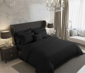 Saténové povlečení LUXURY COLLECTION černé - 1x 140/220, 1x 70/90cm