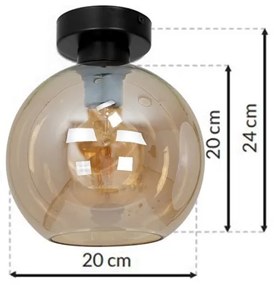 Stropní svítidlo SOFIA 1xE27/60W/230V hnědá