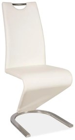 Casarredo Jídelní čalouněná židle H-090 bílá/chrom