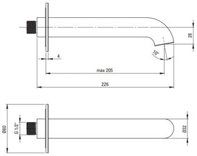 Deante Silia, 4-otvorová vanová baterie pod omítku se sprchovou soupravou, grafitová, DEA-BQS_D18P