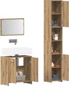 3dílná koupelnová sestava dub artisan kompozitní dřevo 3328562