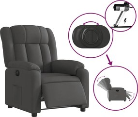 Elektrické polohovací křeslo tmavě šedé textil 3205293