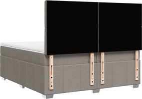 Box spring postel s matrací taupe 200x200 cm textil 3291793