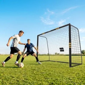 SPORTNOW fotbalová branka se sítí a EPE polstrováním, žlutá