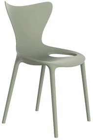 VONDOM Zelená plastová jídelní židle LOVE