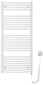 Aqualine - Koupelnový elektrický radiátor ORBIT-E 600W/230V 132 cm bílá oblý ILEO36T