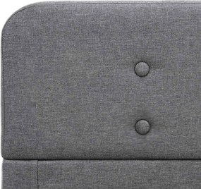 Rám postele světle šedý textil 100 x 200 cm 284901