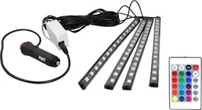 Vnitřní osvětlení automobilu 4xRGB 15LED pásek 12V D.O., IP54