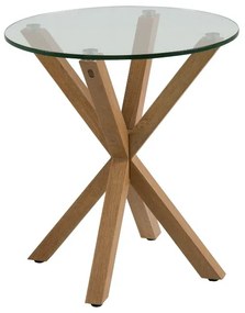 Moderní odkládací stolek Ajamu imitace dubové dřevo
