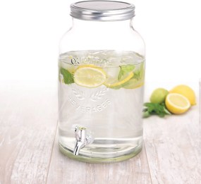 Skleněný dávkovač nápojů s kohoutkem, 5,5 l