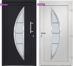 vidaXL Vchodové dveře bílé 108 x 208 cm [279222] Barva: antracitová zvenku / bílá uvnitř