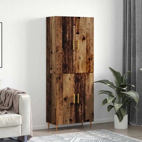 Vysoký bufet Staré dřevo 69,5 x 34 x 180 cm Kompozitní dřevo 3394578