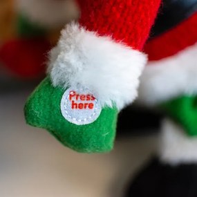 Vánoční dekorace Santa Claus zelená / červená 40 cm