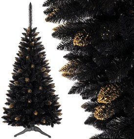 Krásný vánoční stromek se zlatými větvemi 220 cm