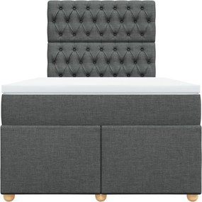 Box spring postel s matrací tmavě šedá 120x200 cm textil 3291255