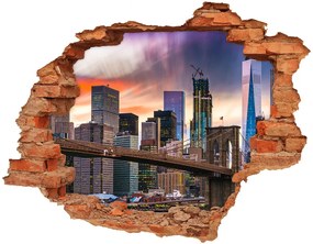 Wallmuralia Fototapeta díra na zeď 3D Manhattan New York 90x70 cm