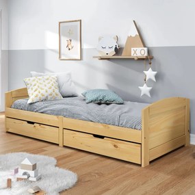 Válenda se 2 zásuvkami IRUN 90x200 cm masivní borové dřevo 3185207