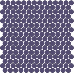 Hisbalit Skleněná mozaika fialová Mozaika 308B SATINATO kolečka  prům. 2,2 (33,33x33,33) cm - KOL308BLH