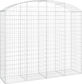Klenutý gabionový koš 200 x 50 x 160/180 cm pozinkované železo 153478
