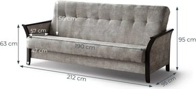 Sedací souprava Roko 3+1+1, tm.hnědá/ořech (argo 214/new braun)
