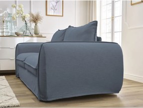 Modrá pohovka na každodenní spaní/rozkládací 236 cm Archimede – Bobochic Paris