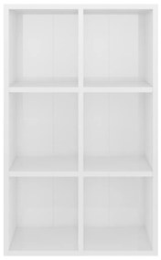 vidaXL Knihovna/příborník bílá vysoký lesk 66x30x98 cm dřevotříska