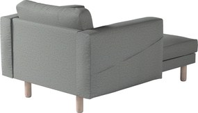 Potah na IKEA Norsborg šezlong s loketními opěrkami barva modrá látka pletený vzor