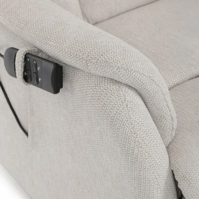 Polohovací křeslo béžové, elektrické TV-L8963 CRM2