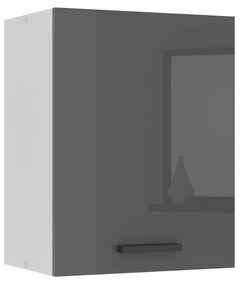 Kuchyňská skříňka Belini Premium Full Version horní 45 cm šedý lesk