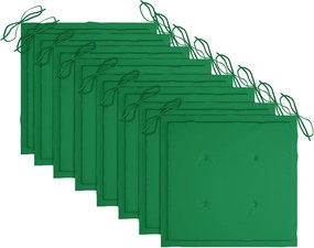 Skládací židle s polštáři, 8 ks, masivní teakové dřevo 3072866