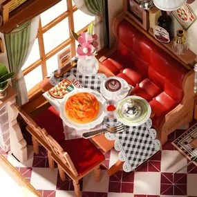 RoboTime 3D dřevěná skládačka Bistro na Champs-Élysées / Miniatura dom