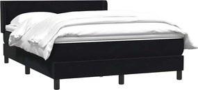 Box spring postel s matrací černá 160x210 cm samet 3317951