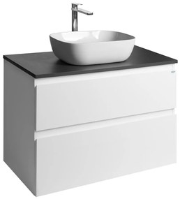 Aqualine Aqualine, ALTAIR skříňka s deskou 87,5 cm, bílá/antracit břidlice, AI290-03