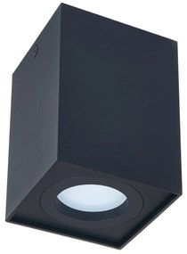 BERGE Podhledové bodové svítidlo OS201-CP nevýklopné - čtverec - černá matná + patice GU10