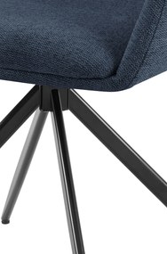 Sada 2 jídelních židlí Olema látka – modrá