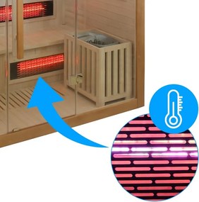 BPS-koupelny Kombinovaná sauna 2v1  - Infrasauna + finská sauna 180x160, 4-5 osob