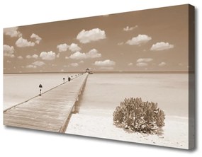 Obraz na plátně Moře Most Krajina 125x50 cm