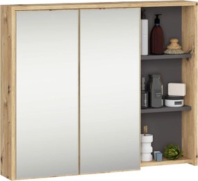 Závěsná koupelnová skříňka se zrcadlem VAMI 90 cm - výběr z 5 provedení