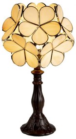 Žlutá stolní lampa Tiffany Bloom – 21x21x38 cm