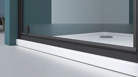design černé sprchové dveře TERAMO 61 - BLACK 75-90cm