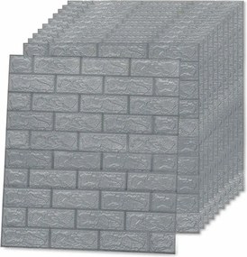 3D tapeta cihly samolepící 40 ks antracitová 150723