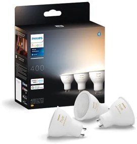 LED žárovka GU10 Philips Hue 3ks 4,2W (50W) White Ambiance (2200-6500K) stmívatelná